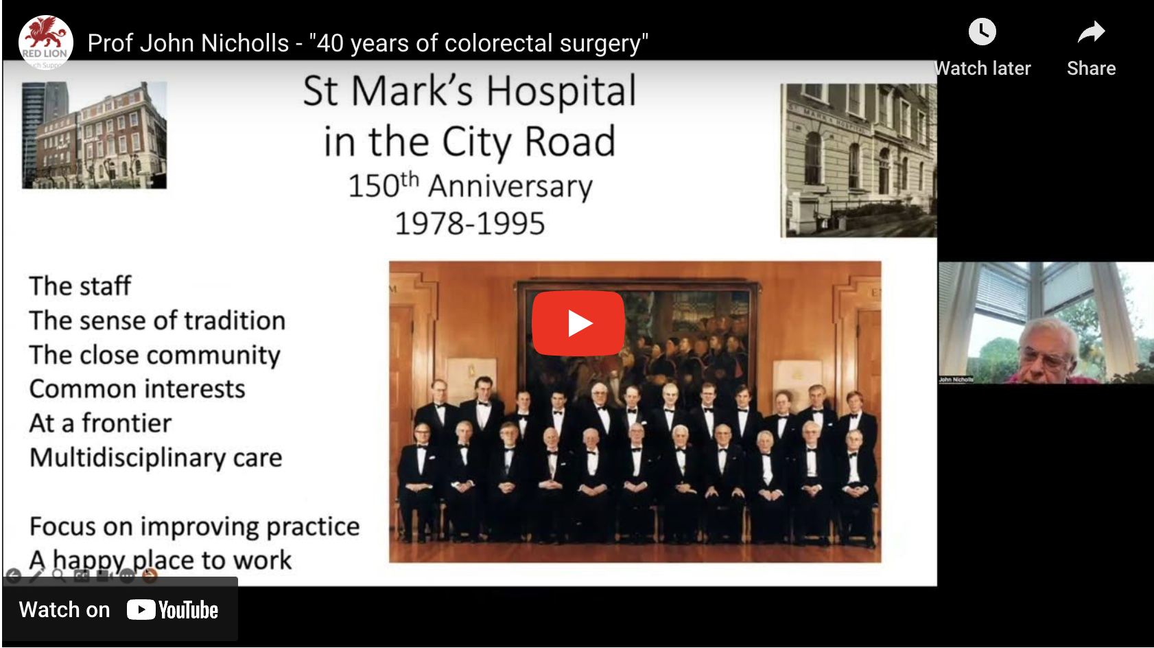 Prof John Nicholls - 40 years of colorectal surgery - J Pouch support ...